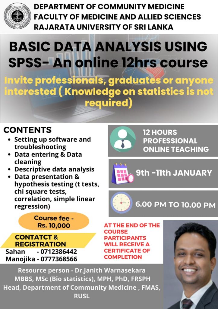 Basic Data Analysis Using SPSS – Faculty of Medicine & Allied Sciences